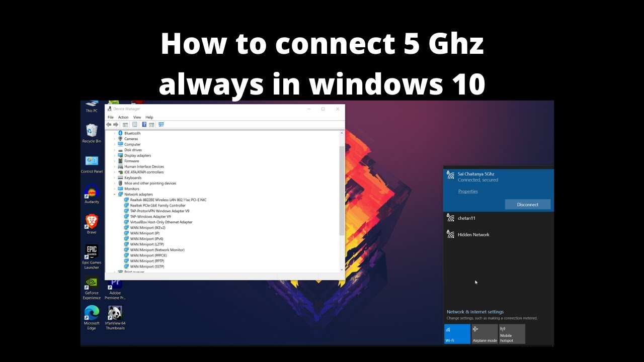 How to connect 5 Ghz always in windows 10 #windows #5ghz - YouTube