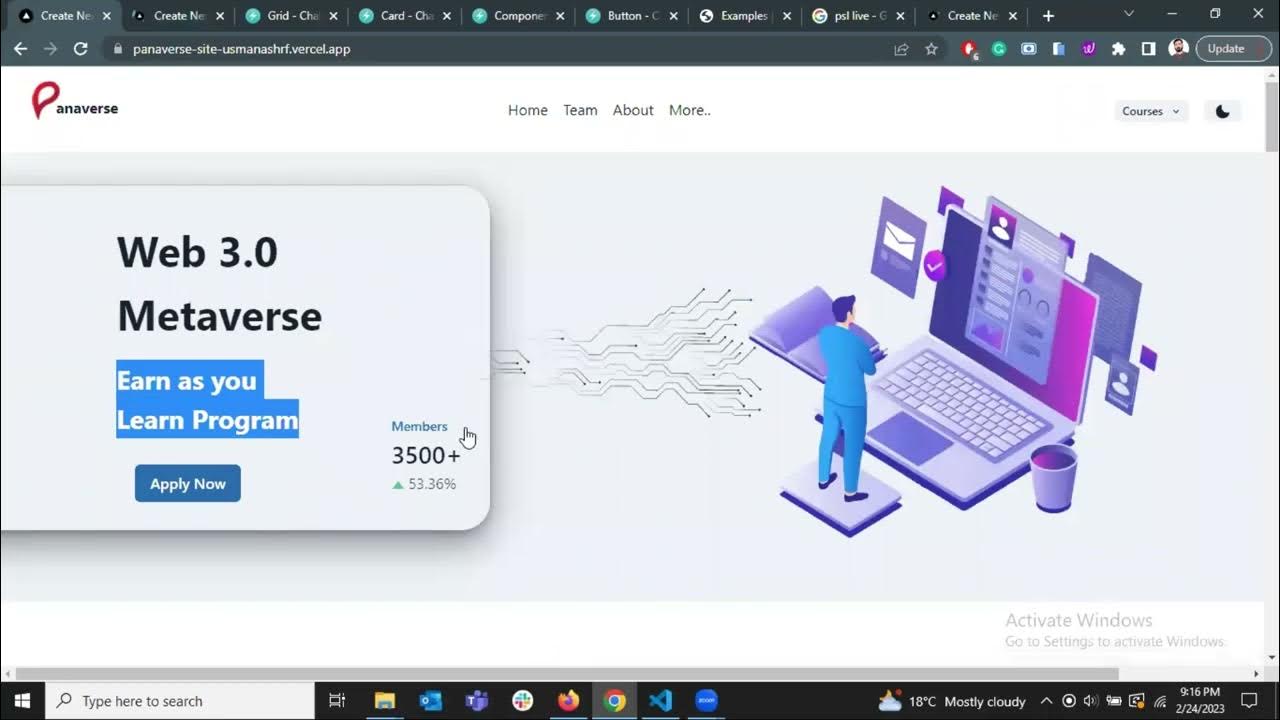 Panaverse Website Design with Chakra UI First Session part-1 - YouTube