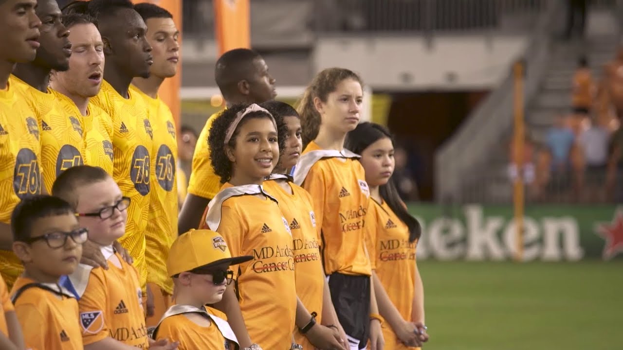 MD Anderson and the Houston Dynamo kick childhood cancer - YouTube