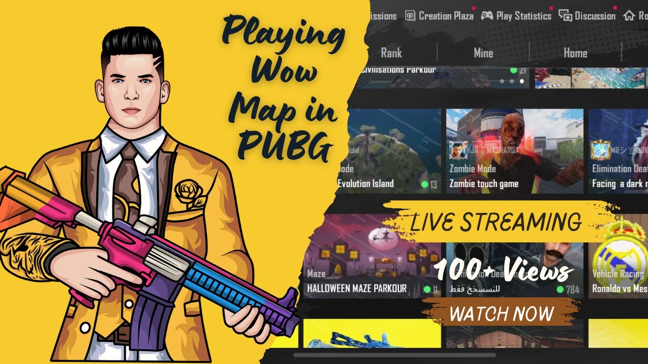 Playing WOW Map In PUBG Mobile | Tanzeel Play Live 🏻 | - YouTube