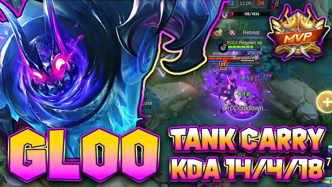 MVP TANK! KDA 14/4/18! GLOO TANK CARRY - MLBB #mlbb #mobilelegends # ...