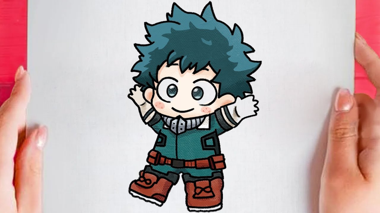 How to draw deku from my hero academia - Izuku Midoriya - YouTube