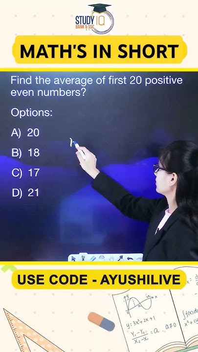 Find Average of First 20 Positive Even Numbers? | Maths in Shorts #maths #mathstricks - YouTube