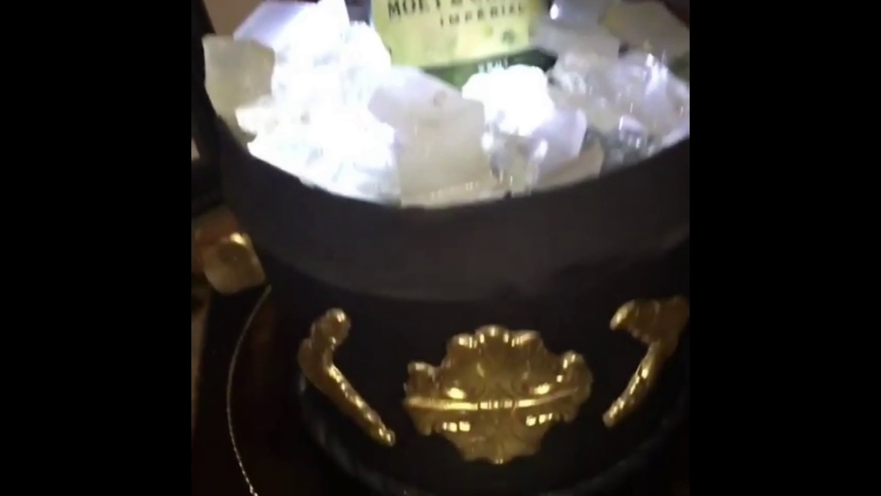 Moët Champagne Bottle Cake - YouTube