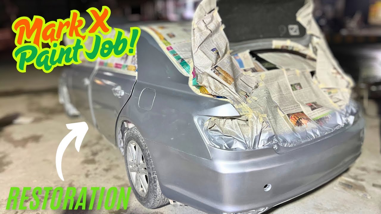 Project 2GR Mark X Body Work Started | Full Body Denting And Paint Job ...