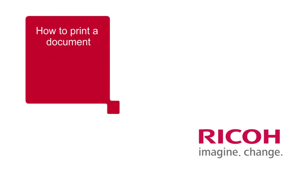 Ricoh Customer Support How To Print A Document YouTube Ricoh Customer Support How To Print A Document YouTube