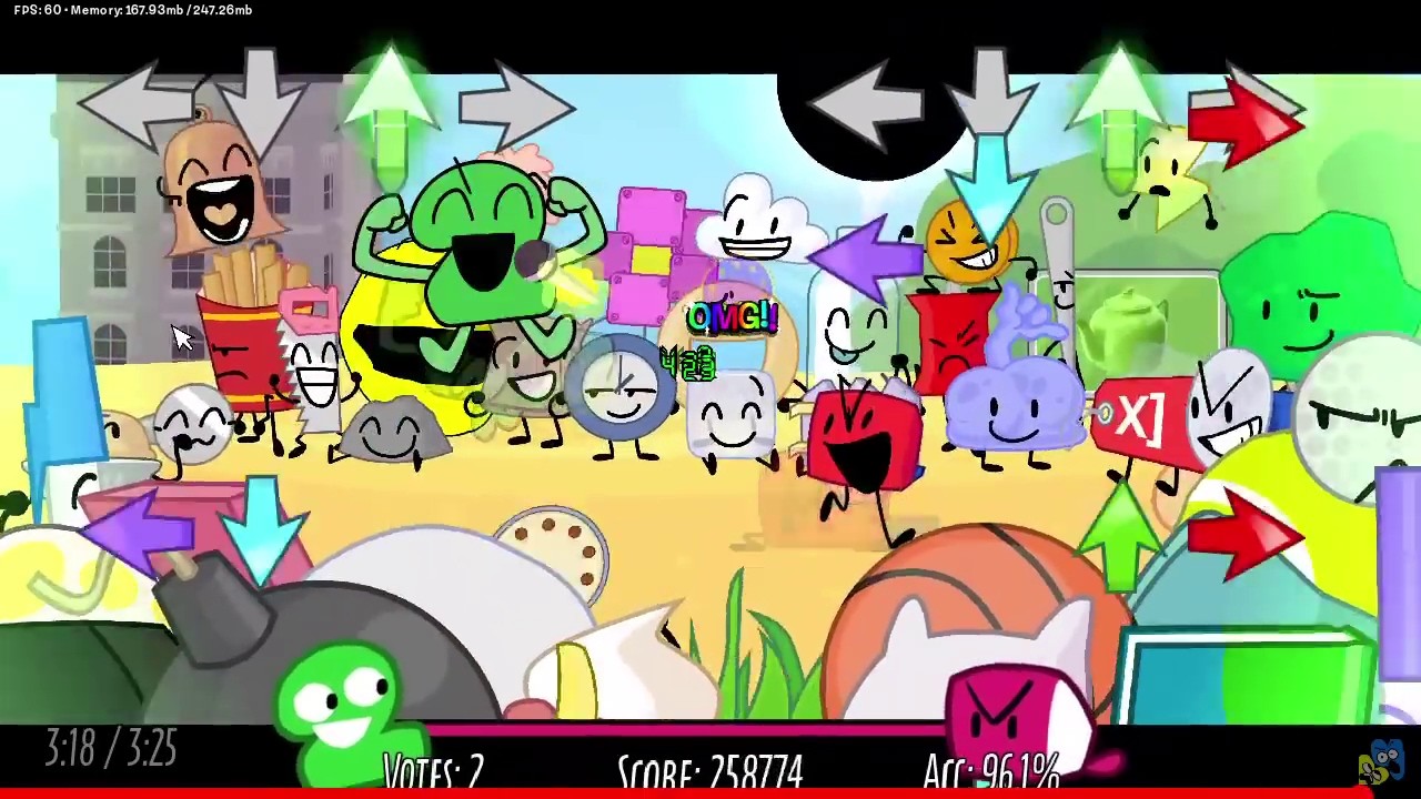 Hey Two Squared (Instrumental) - FNF VS BFDI 26 CHARACTER MIX UPDATE ...