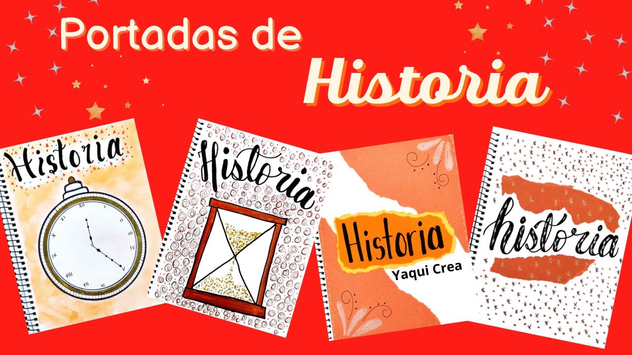Portadas para Cuadernos de HISTORIA - Fáciles y Bonita - 2023 - YouTube