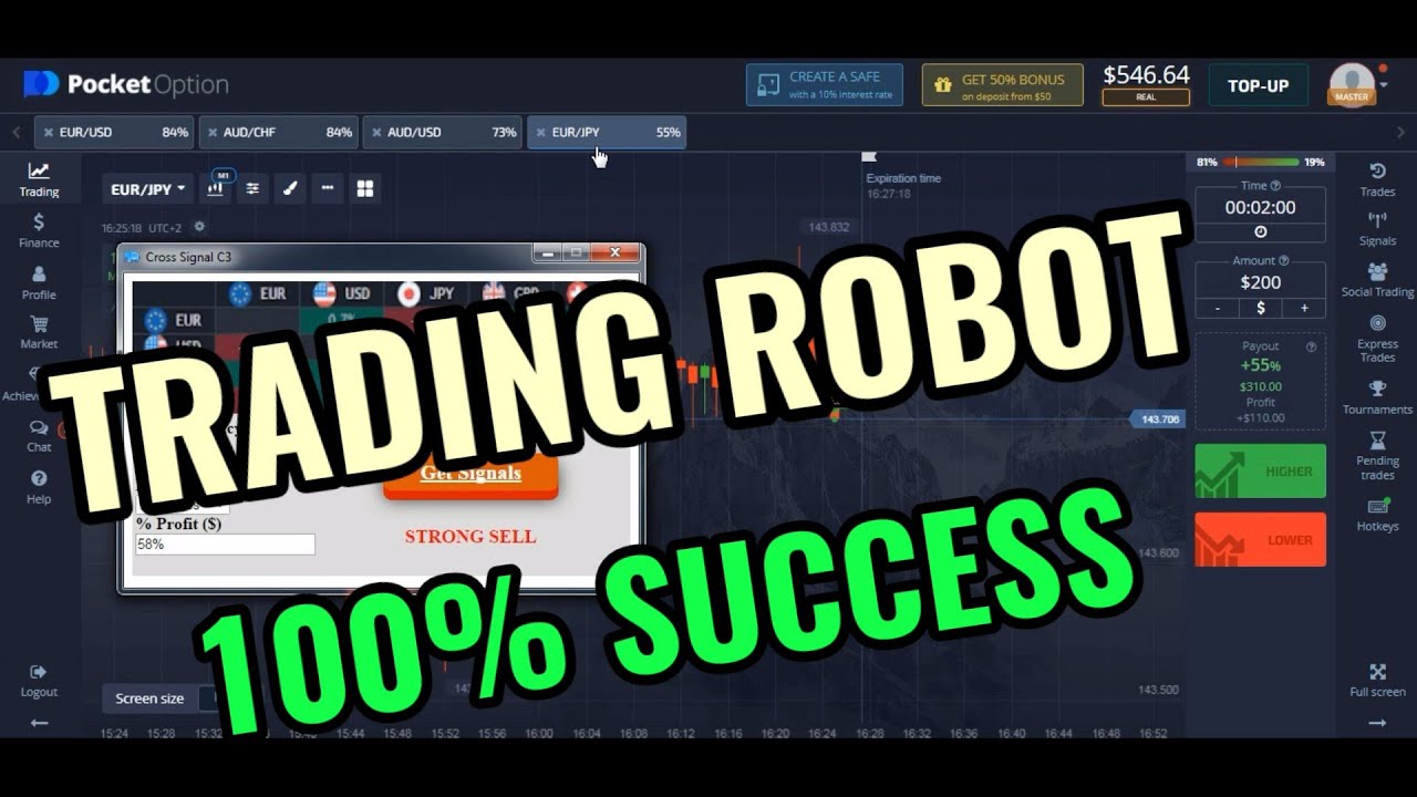 Trading Robot Cross Signal C3 PRO - 100% Success in Pocket Option - YouTube