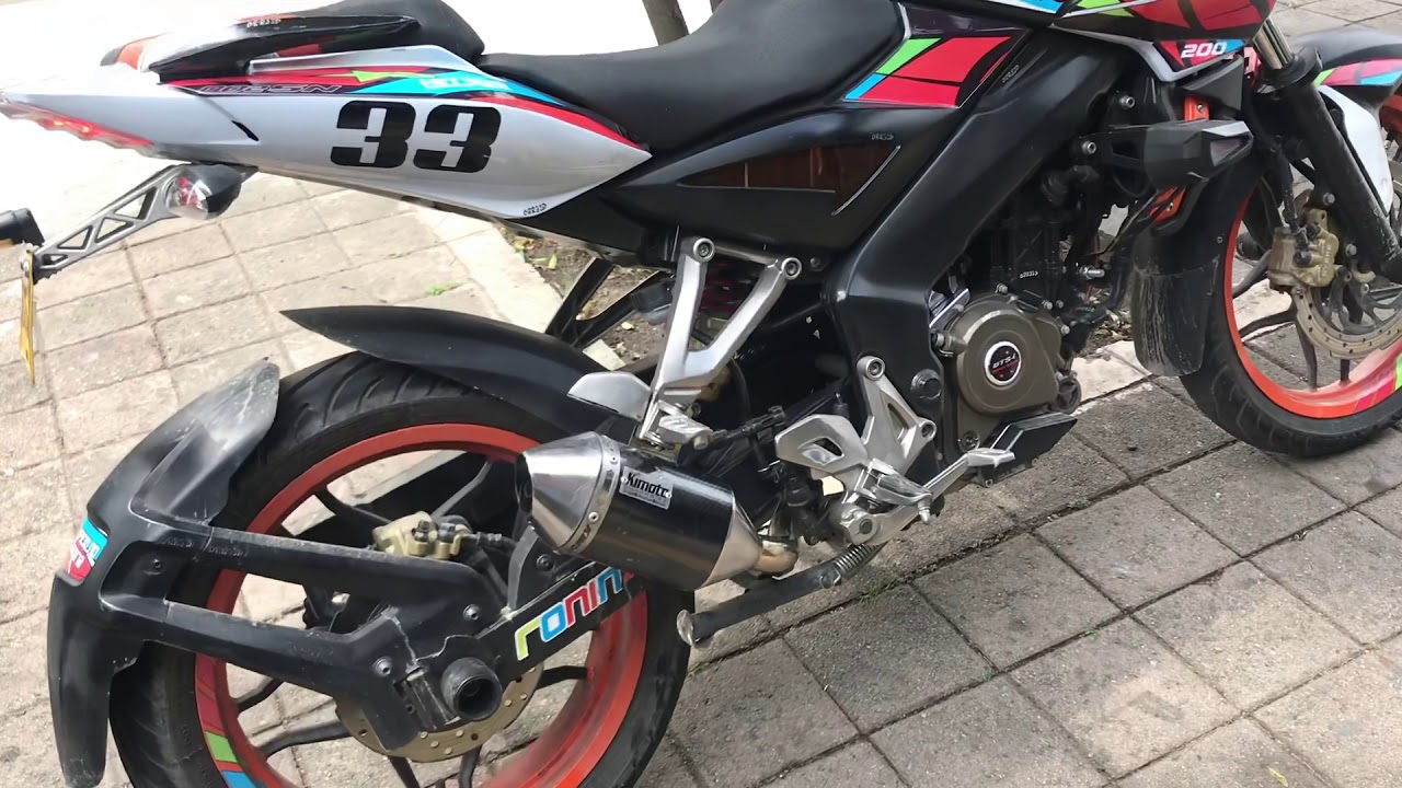 Sonido de AUTECO PULSAR 200NS con mofle de KIMOTO SUPERBIKE - YouTube