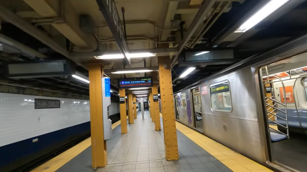 Queens🚆the New York subway Main street - YouTube