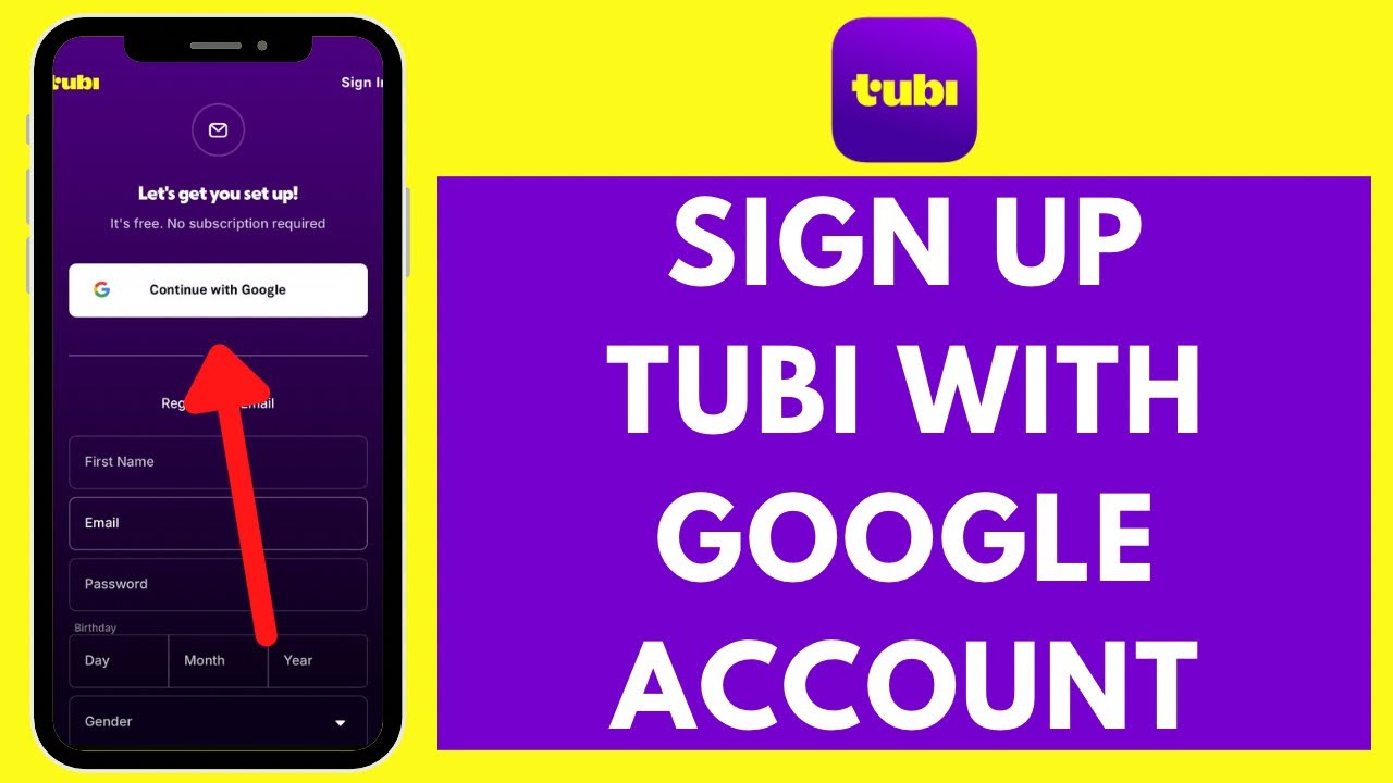 How to Sign up Tubi With Google | Tubi Account Sign up - YouTube