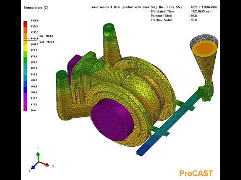 gate valve simulation using procast software - YouTube
