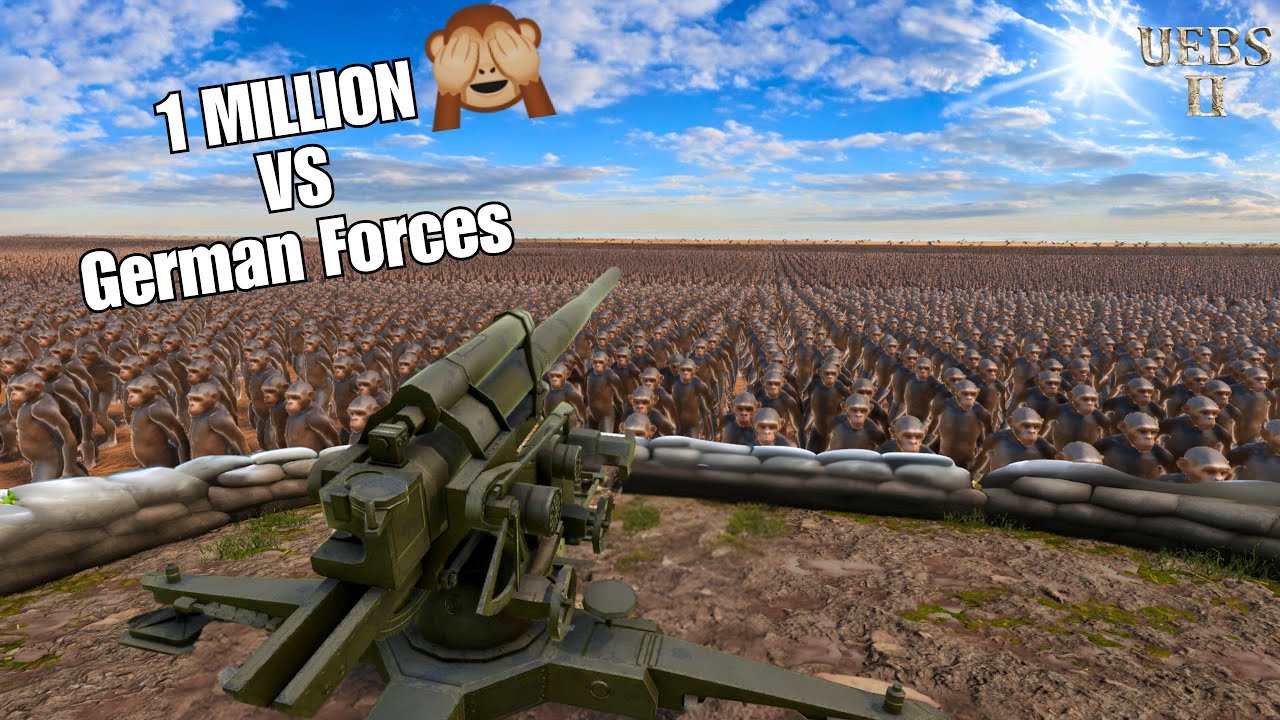 INSANE EPIC 1 MILLION Monkeys VS WW2 German Forces | UEBS2 - YouTube