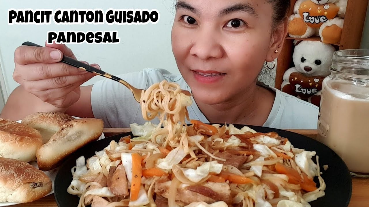 PANCIT CANTON GUISADO/PANDESAL/EMPANADA | MIRYENDA MUKBANG ...