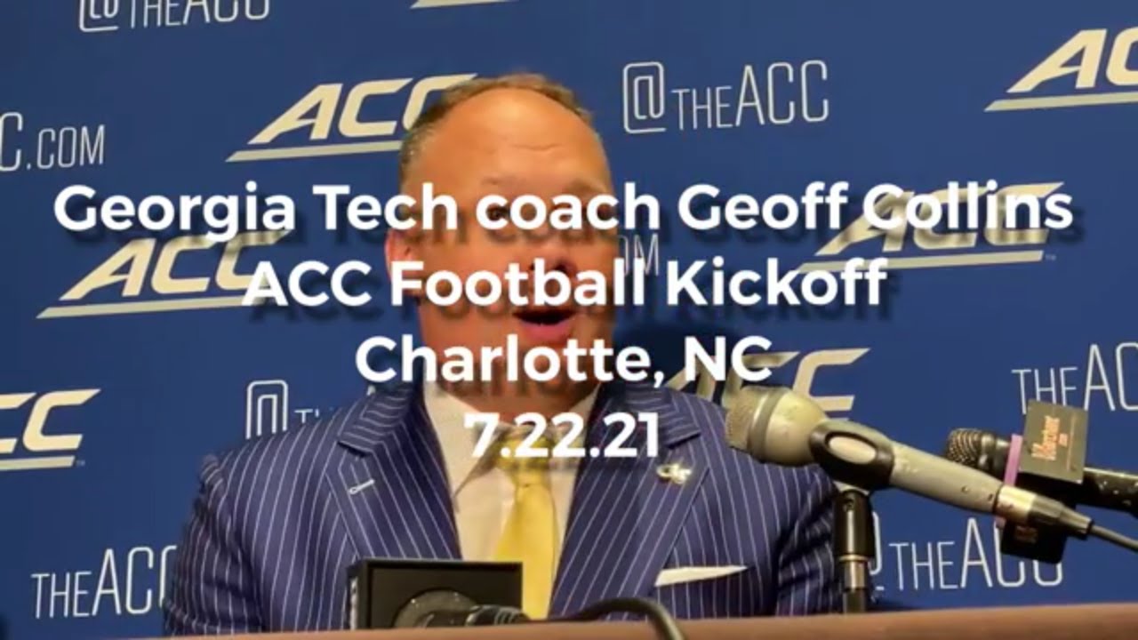 Georgia Tech football coach Geoff Collins at ACC Kickoff - 7.22.21 ...