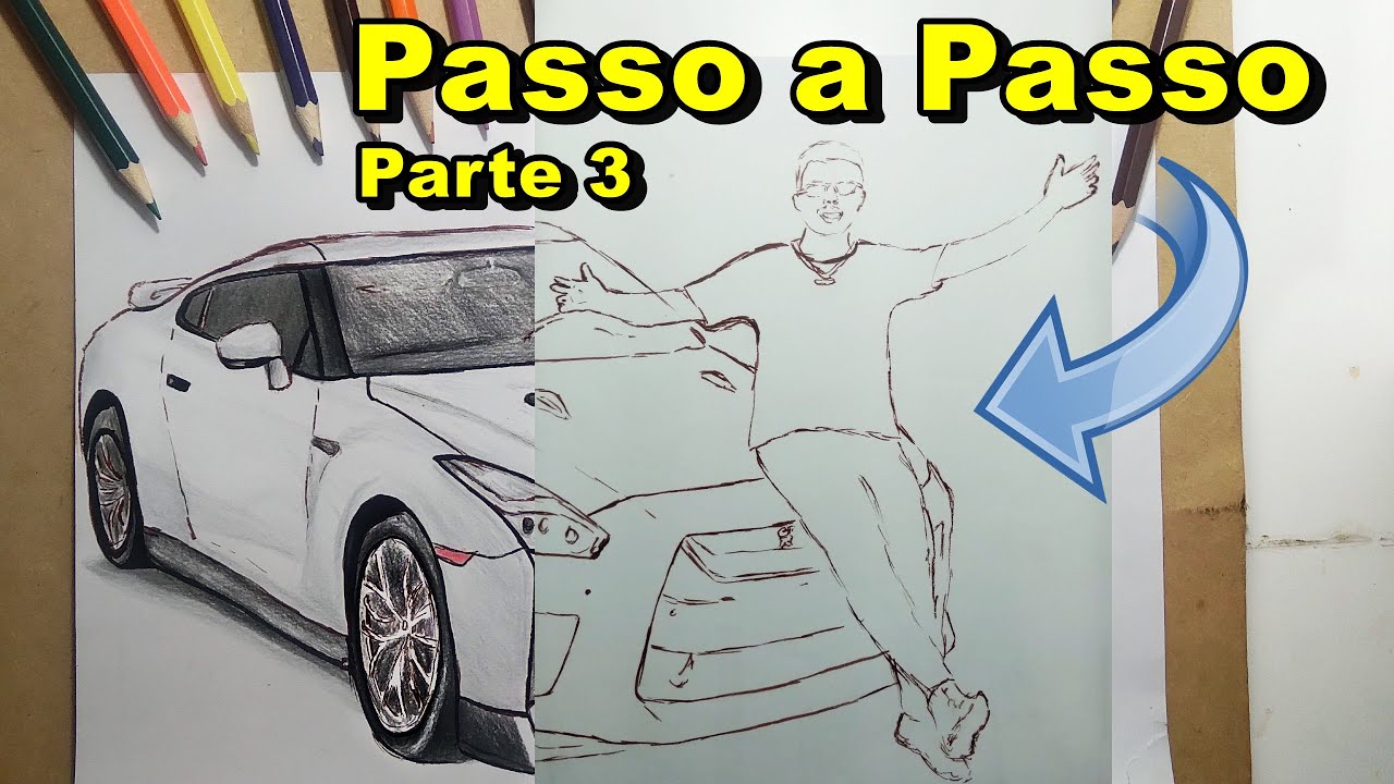 NISSAN GTR R35 DO GREG FERREIRA I COMO DESENHAR - Passo a Passo (Pt3 ...