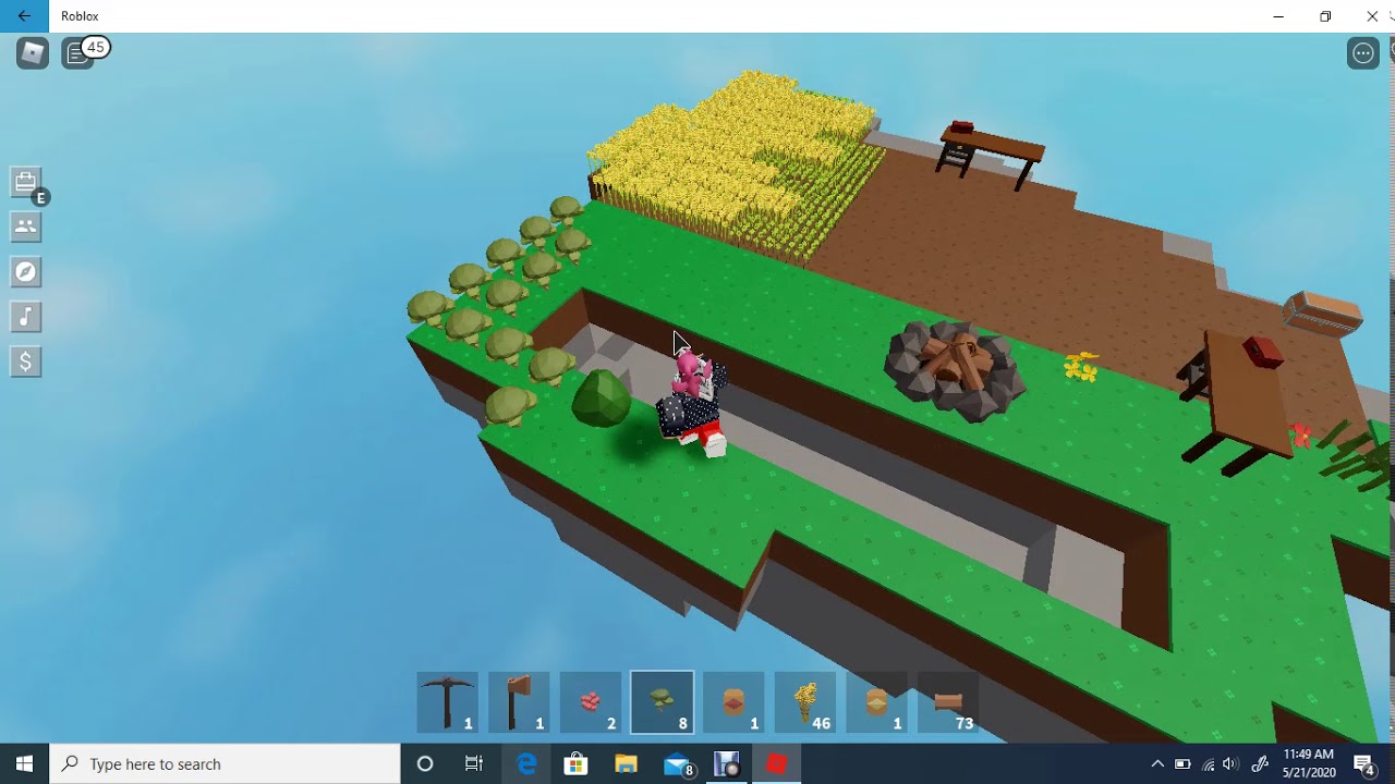 Playing Sky Block In Roblox - YouTube