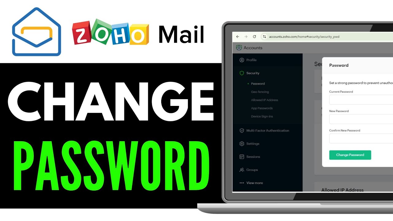 How to Change Zoho Mail Password 2025 (QUICK & EASY) - YouTube