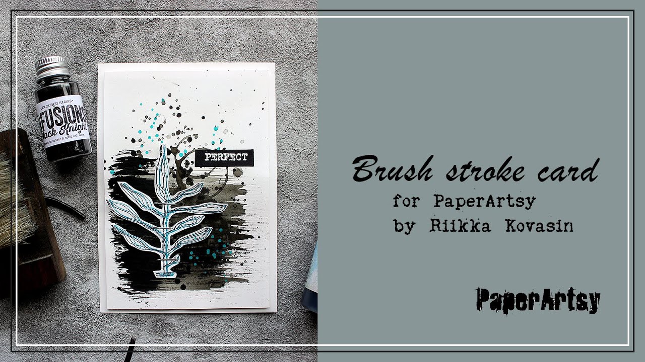 Brush stroke card - PaperArtsy - YouTube