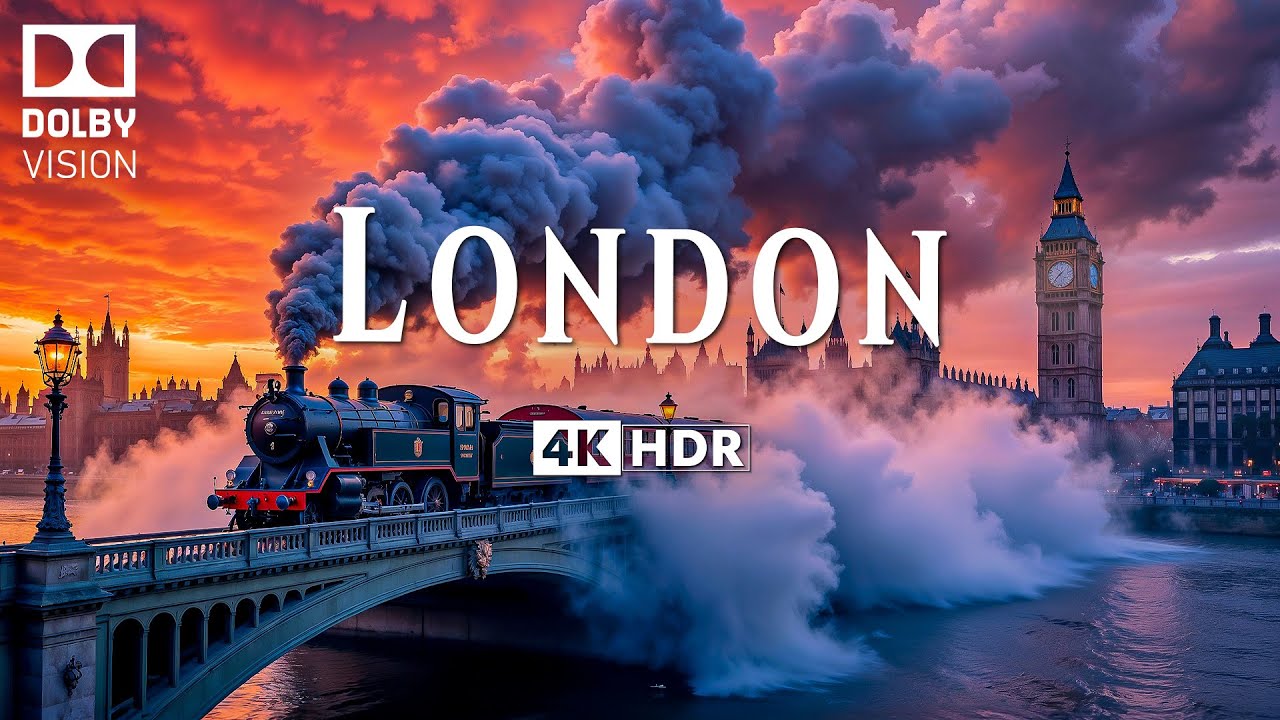 LONDON 4K ULTRA HD [60FPS] • Fly Over the Iconic Landmarks of London ...