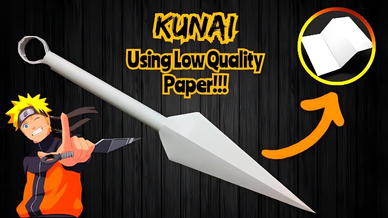 Diy: How To Make 3D Kunai Using Low Quality Paper 🤫 - YouTube
