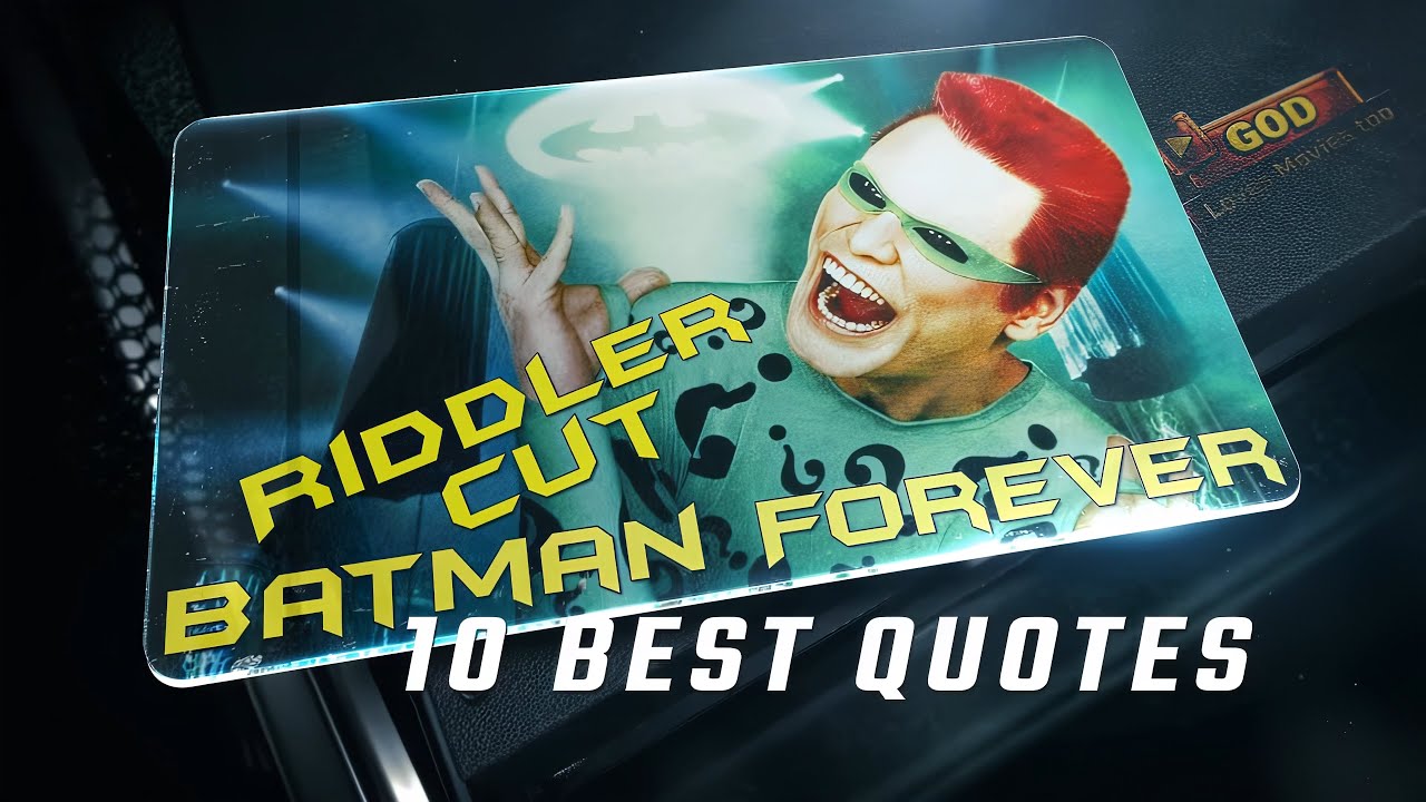 Batman Forever 1995 | Riddler Cut | 10 Best Quotes - YouTube