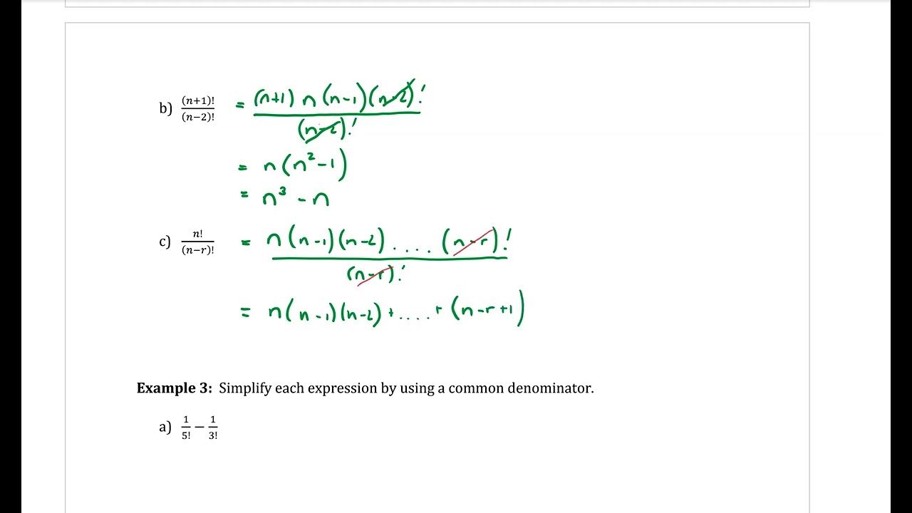 Year 11 Ext Combinatorics 1- Factorial Notation - YouTube