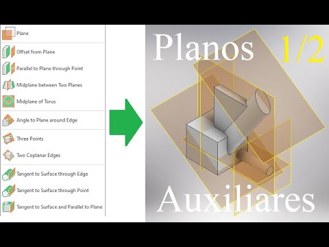 Tutorial Autodesk Inventor 2020: Planos auxiliares: 1 de 2 - YouTube