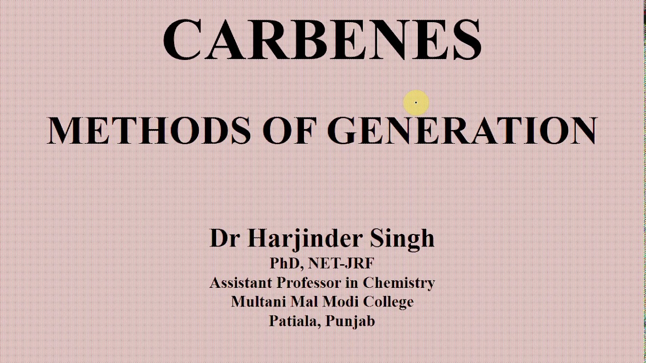 Carbenes Methods of generation - YouTube