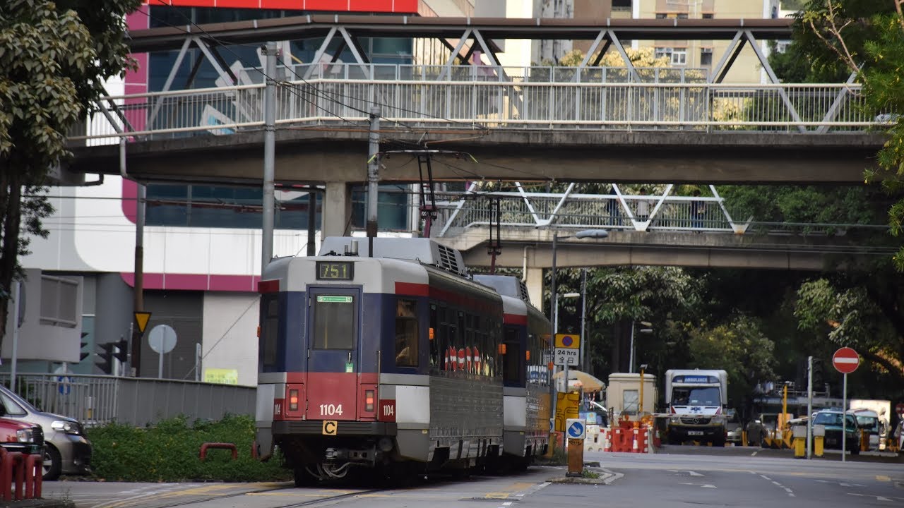 [Hong Kong Light Rail(LRT)]港鐵第三代輕鐵列車 751線(往友愛)行車片段(附九鐵化車廂廣播) - YouTube
