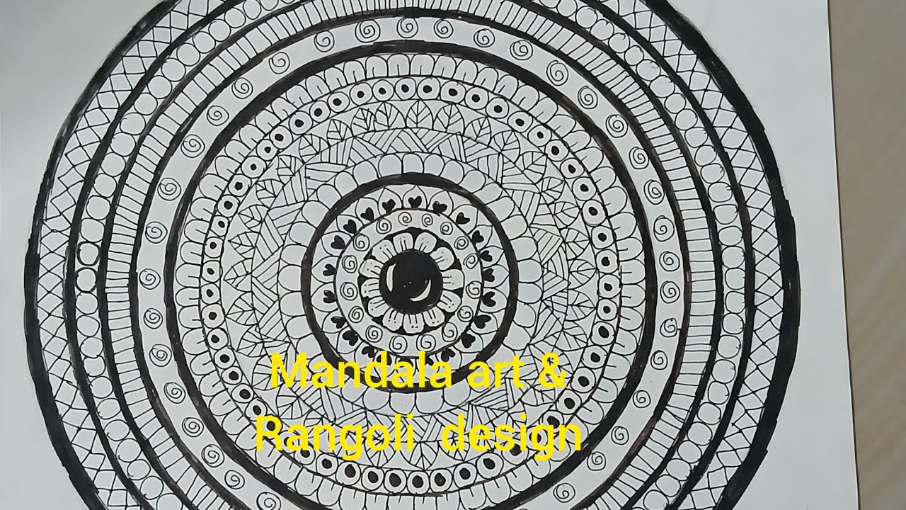 Mandala art for beginners|mandala art||mandala drawing| Basic mandala tutorial - YouTube