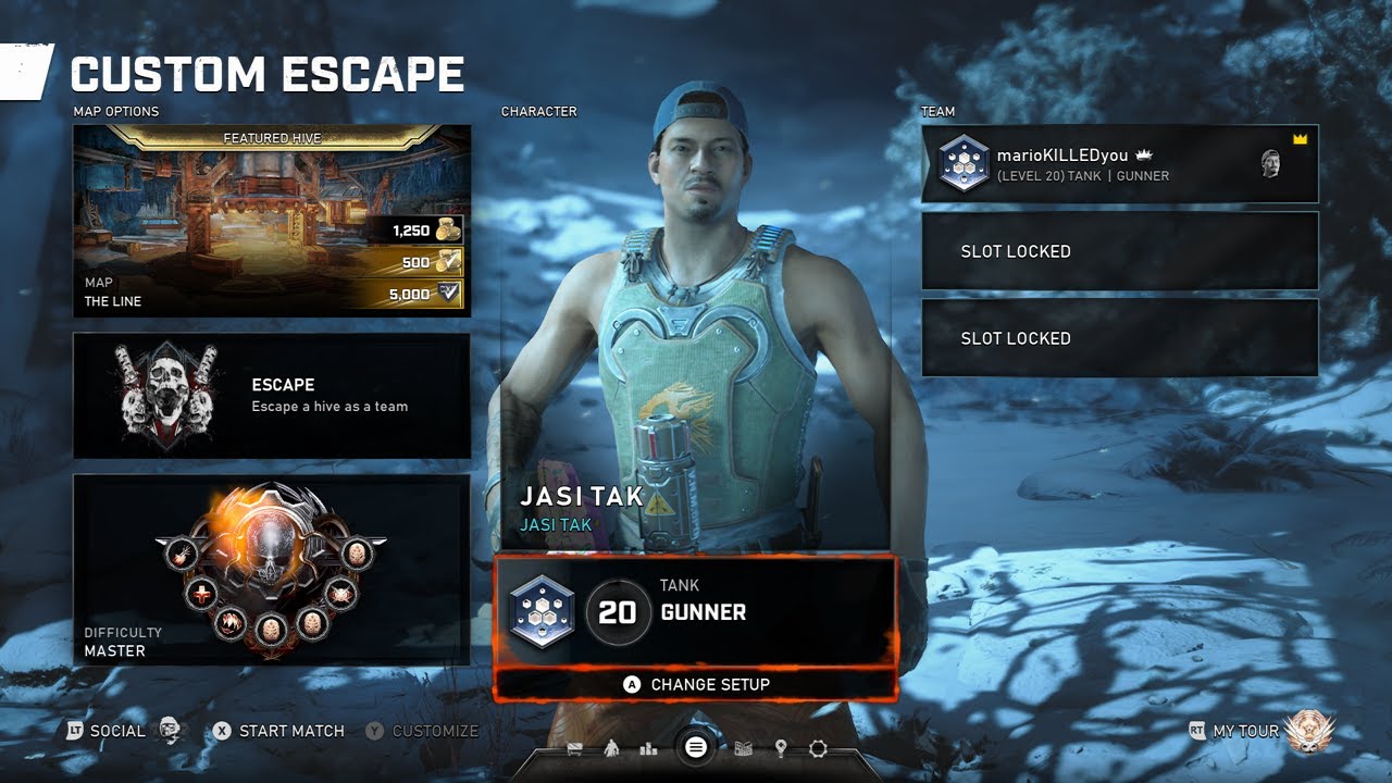 Gears 5, Line, Master, Gunner (SOLO, No Shots Fired) Jasi Tak, 00:54.03 ...