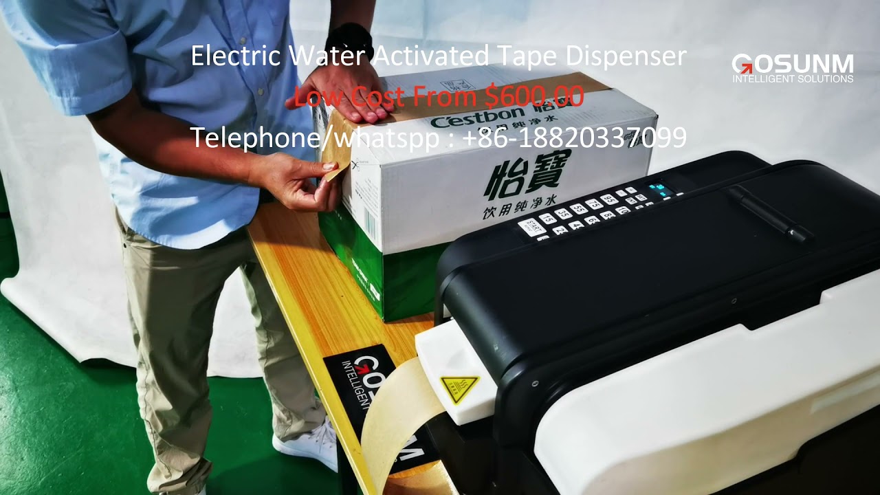 Electric Water Activated Tape Dispenser@GosunmMachinery - YouTube