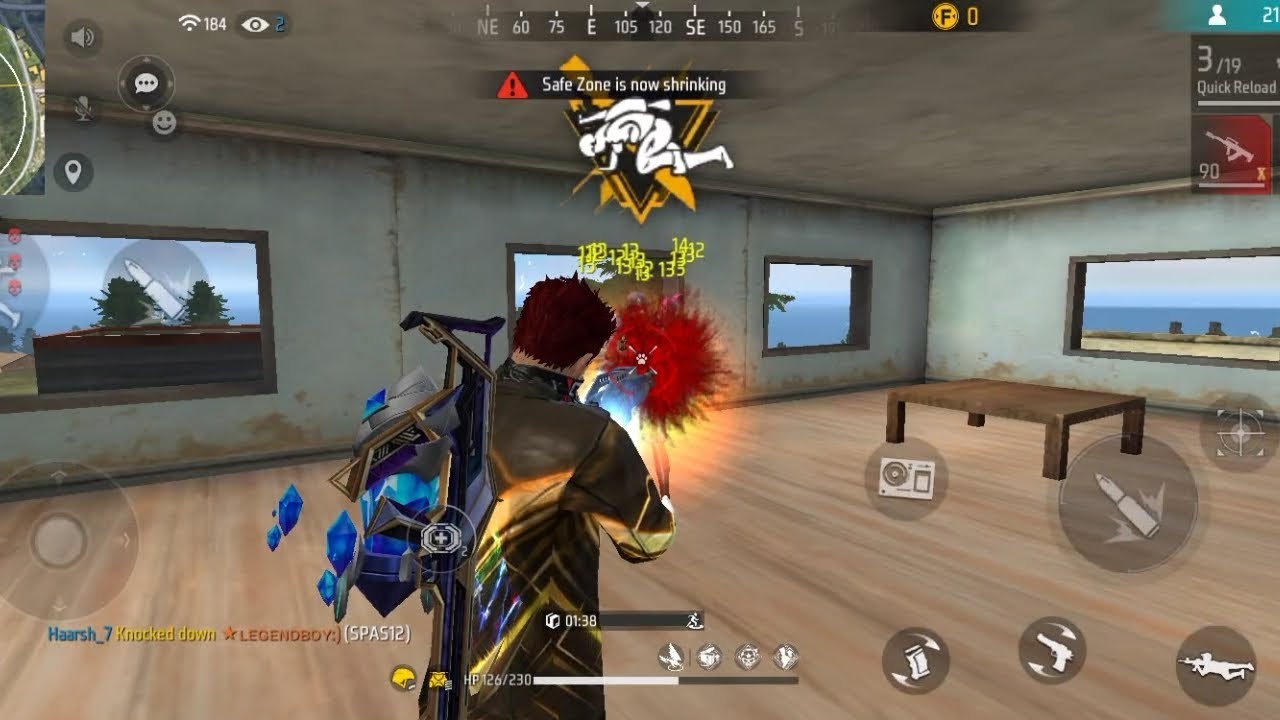 Only Cemented house gameplay in last Zone || BR Rank Match || Garena ...