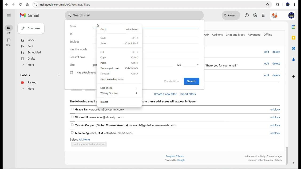 HOW TO EXCLUDE EMAIL ADDRESSES FROM THE AUTO RESPONSE EMAIL - YouTube