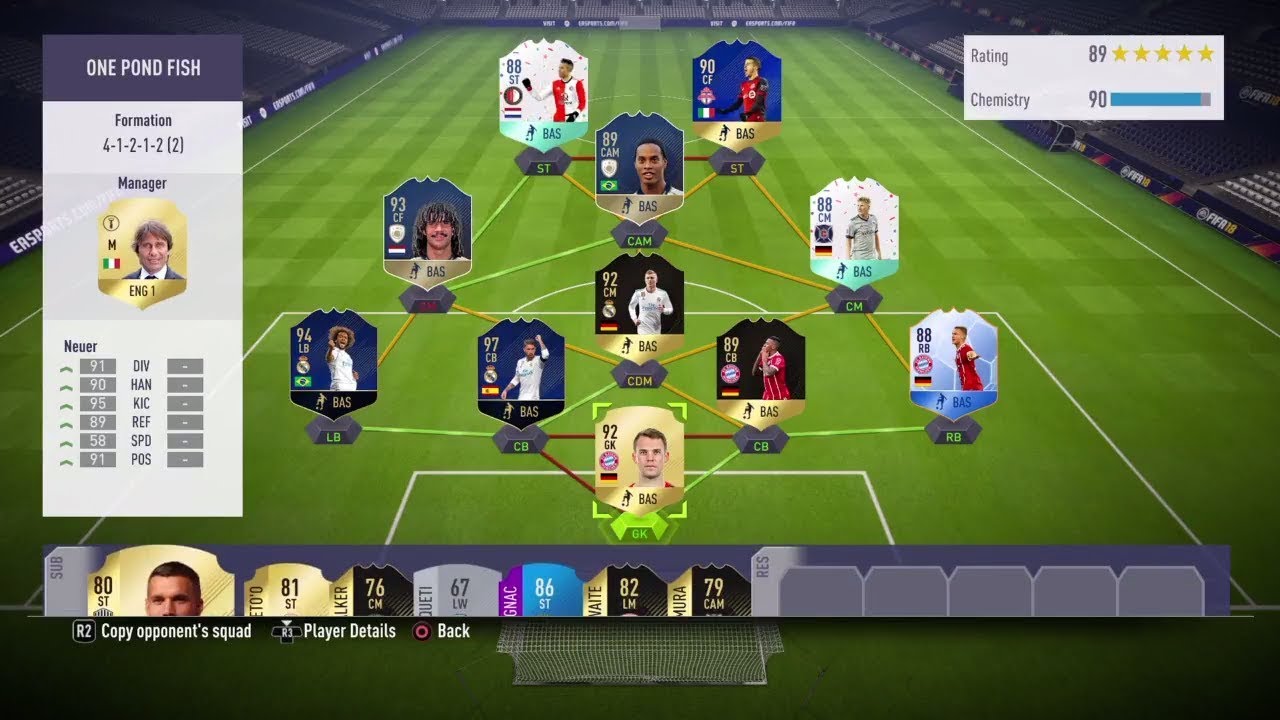 FIFA 18 Squad Battles Week 31 Rewards & Zweback Team - YouTube