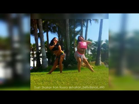 Natalia Kalinina & Daria Abramova - tabla belly dance on the Nissi beach - I wanna dance