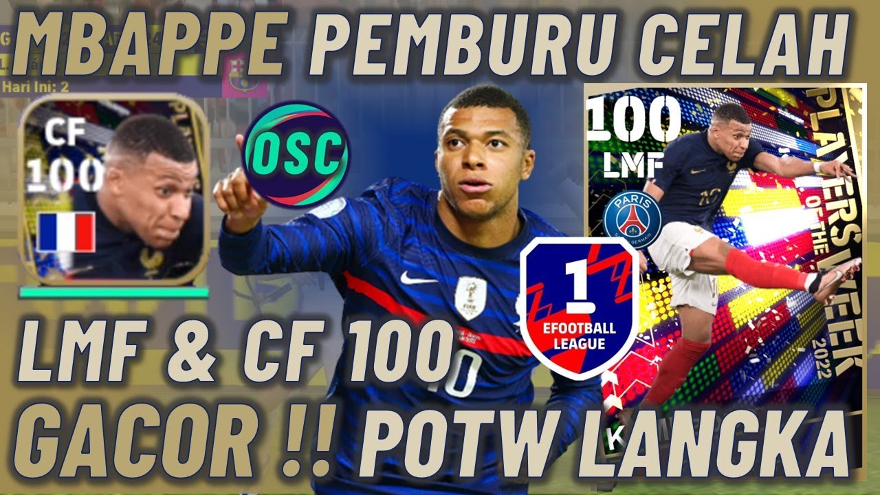 REVIEW POTW MBAPPE LMF CF 100, COBA JADI CF DI DIVISI 1 LARINYA KENCENG EFOOTBALL 2023 MOBILE ...
