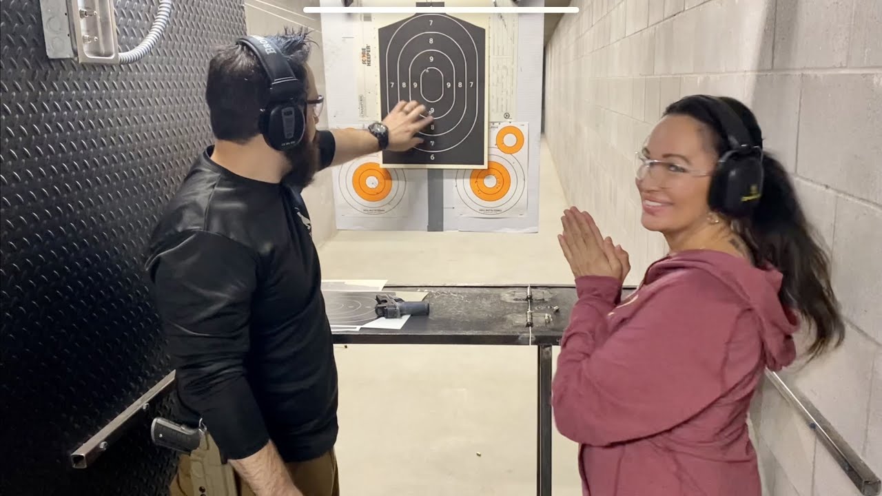 Native American Gun Chick at L&L Indoor Gun Range in Jay Oklahoma - YouTube