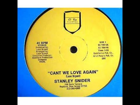 Stanley Snider – Cant We Love Again (1985, Vinyl) - Discogs