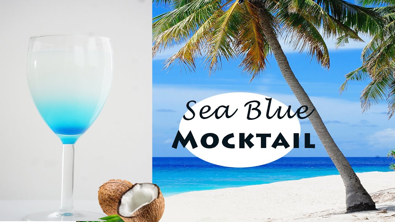 Sea Blue Mocktail | Healthy Coconut Mocktail | Blue Ocean Mocktail ...