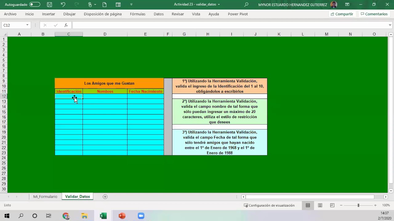 Actividad 23 - Formularios y Validaciones - YouTube