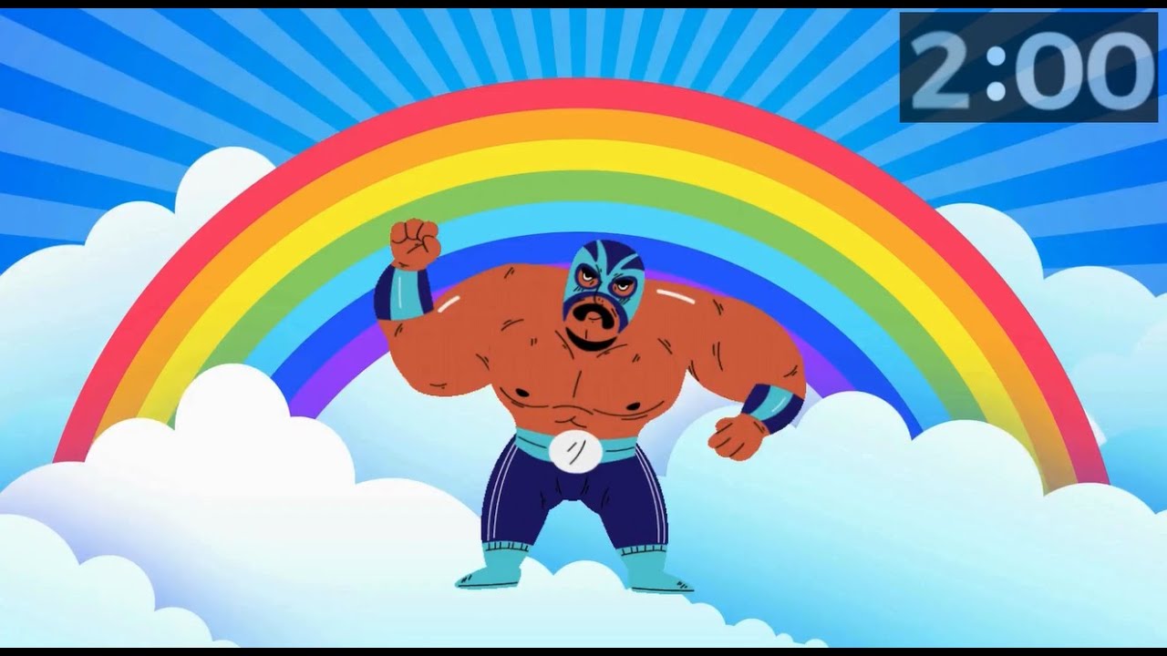 2-Minute Animated Wrestlers Countdown Timer | Ready to Rumble! 💥🤼 - YouTube
