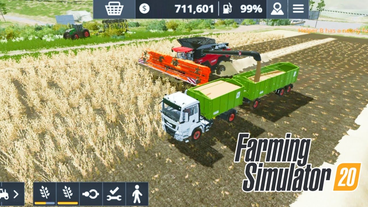 Farming Simulator 20 How to Wheat Cutting And Loading in Fs 20 ...