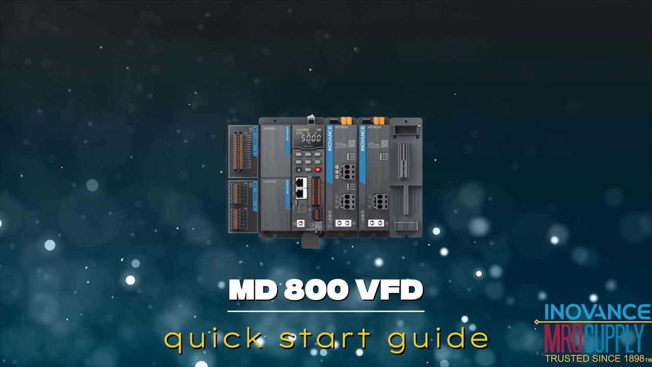 Inovance MD800 Quickstart Guide - MROSupply.com - YouTube