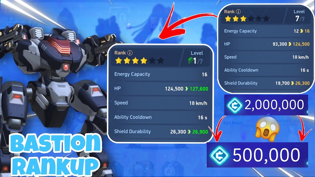 Bastion Rank up 🔥|Bastion With Disc Launcher 8|Mech Arena - YouTube