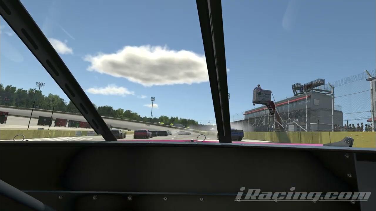 My Iracing insane wreck avoidance (13 to 3rd in one straight) - YouTube