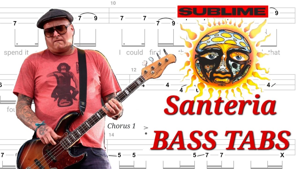 Sublime - Santeria BASS TABS | Cover | Tutorial | Lesson - YouTube