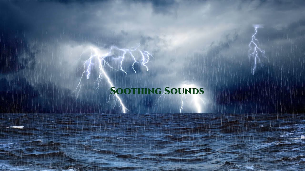 3 Hours of Thunderstorm And Rain Sounds with Ocean Waves for Sleeping ...